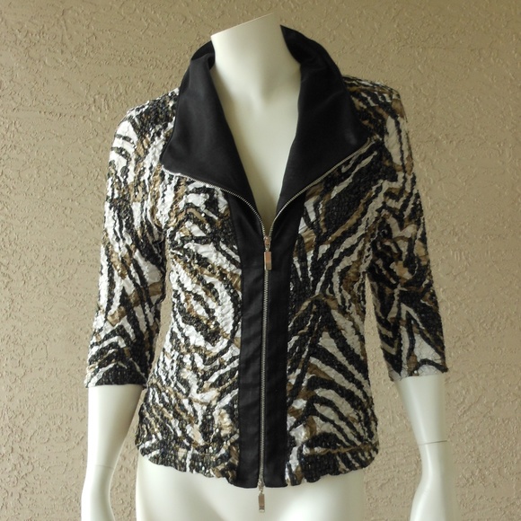 Joseph Ribkoff | Jackets & Coats | Vintage Joseph Ribkoff Sparkle Zebra ...